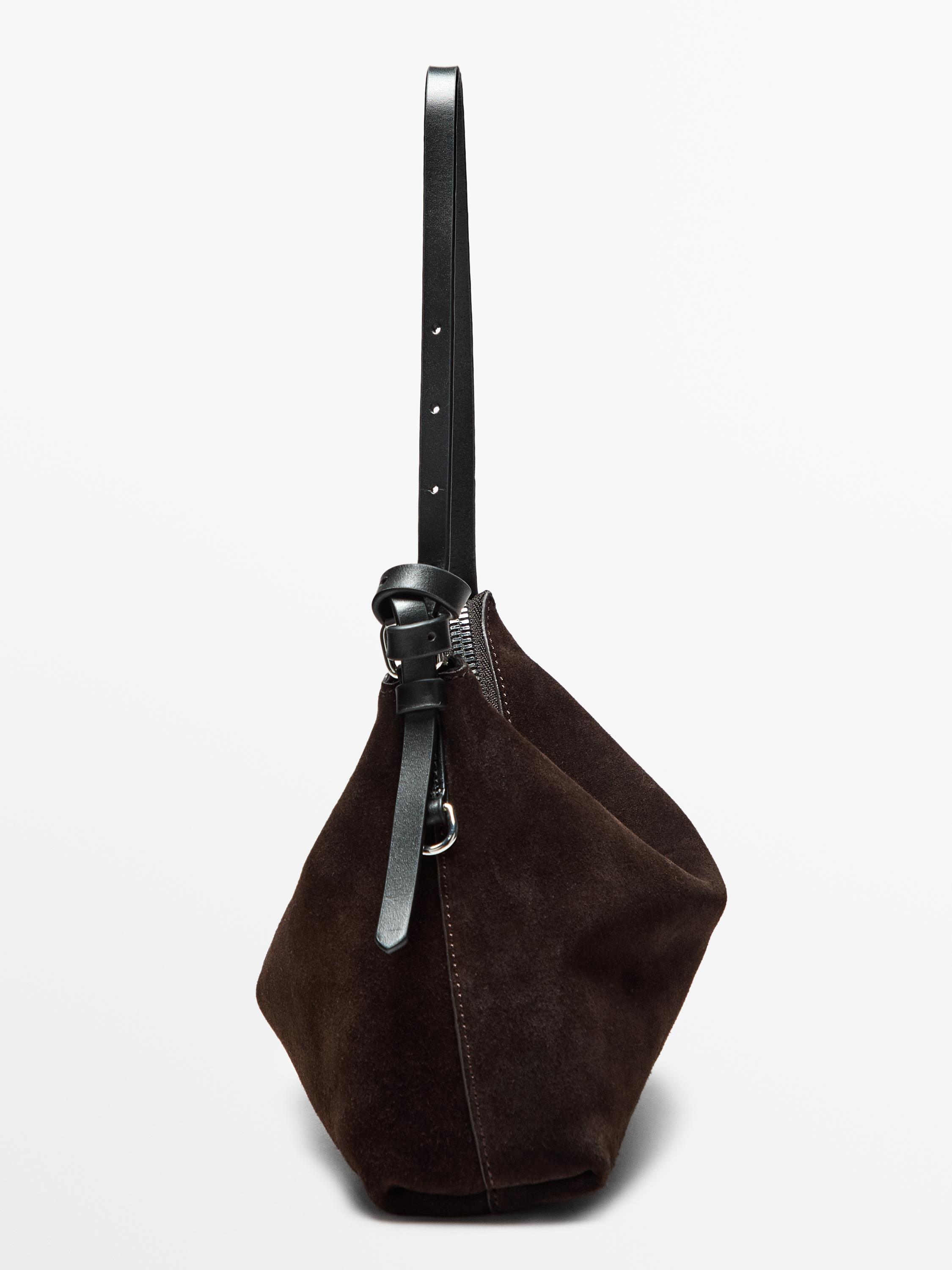Small split suede leather bag · Brown · Bagsâ Andâ Backpacks | Massimo ...