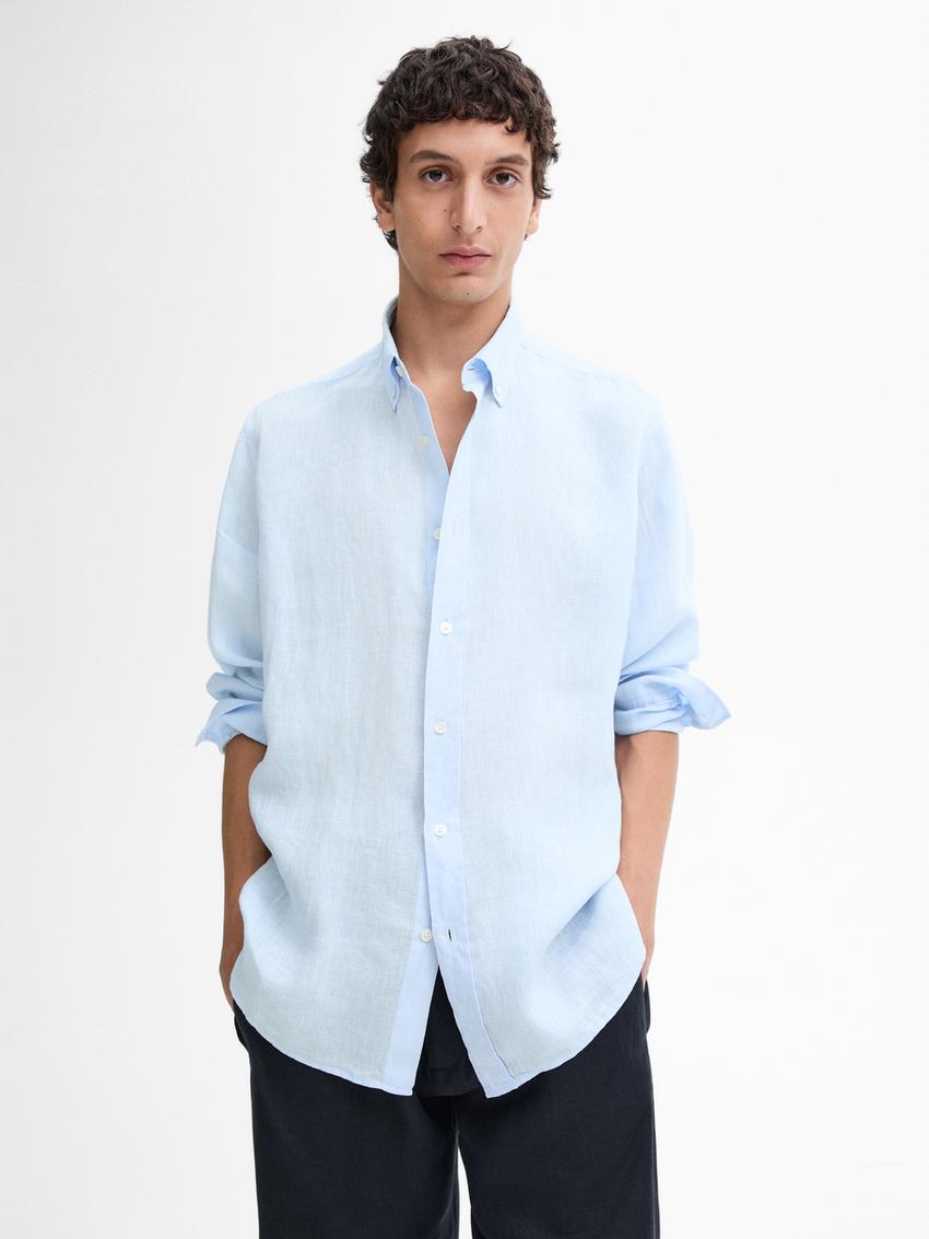 Men's Linen Shirts - Massimo Dutti