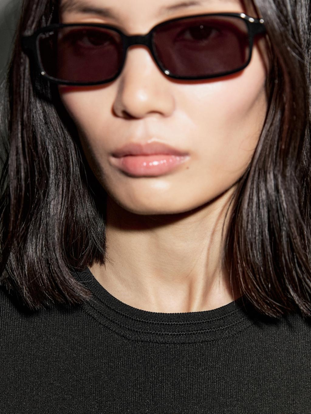 Short knit dress with side button details · Black · Sweaters | Massimo ...