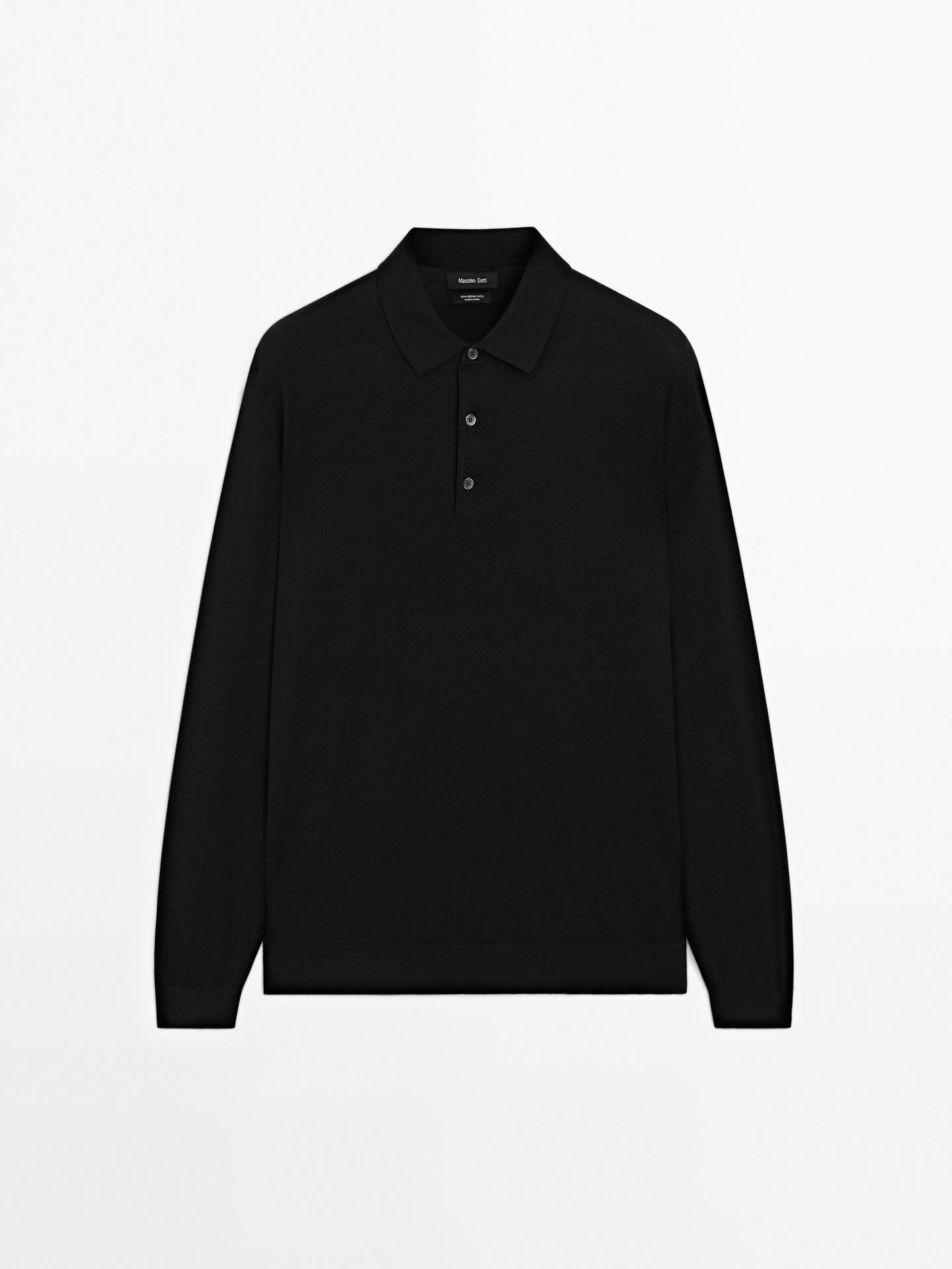 Polos color negro para hombre - Massimo Dutti - PE