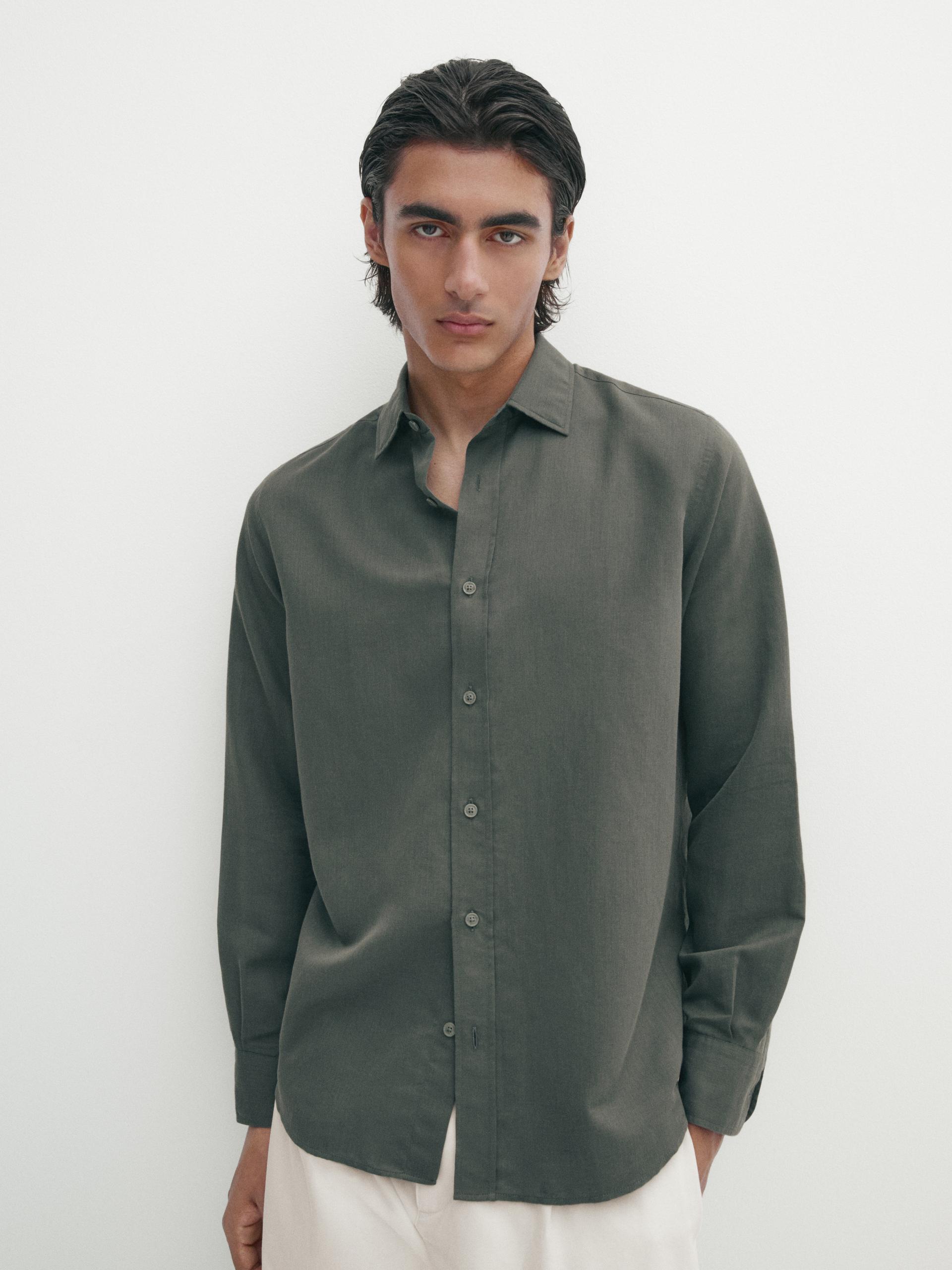Chemises en lin pour hommes - Massimo Dutti