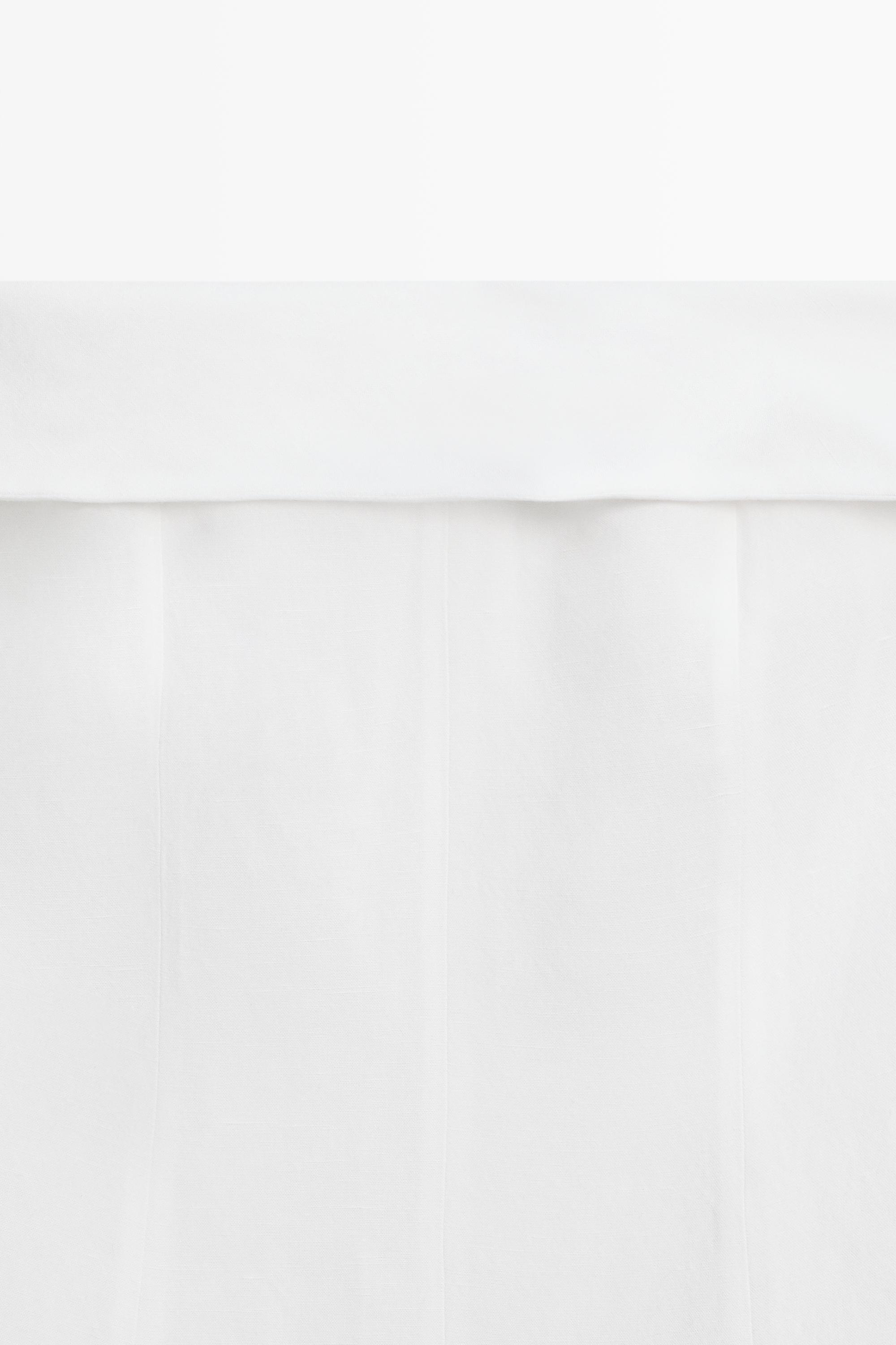Linen strapless midi dress · White · Dress | Massimo Dutti