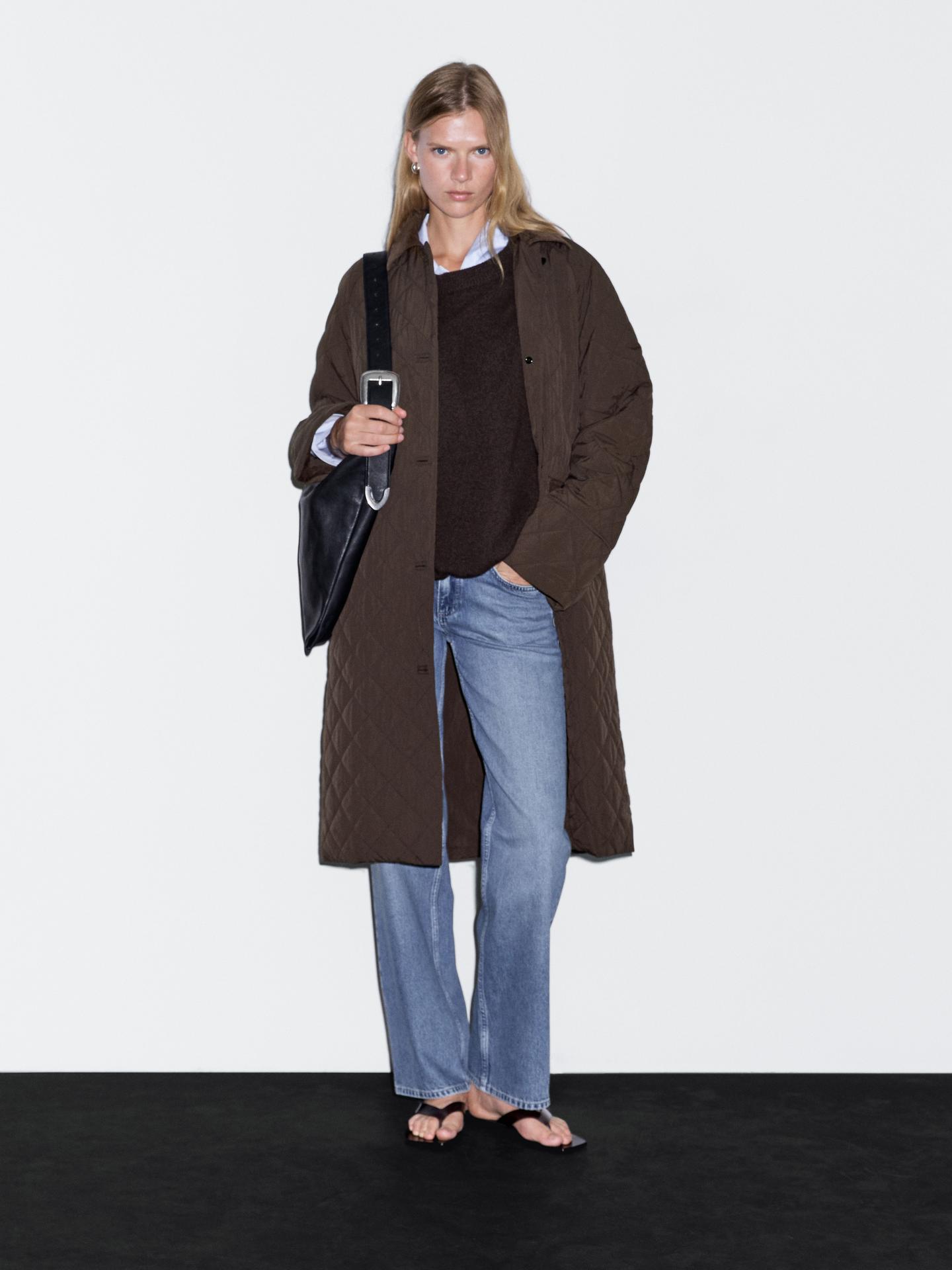 Pikk velvetist detailiga mantel water repellent · Šokolaad · Coats And ...