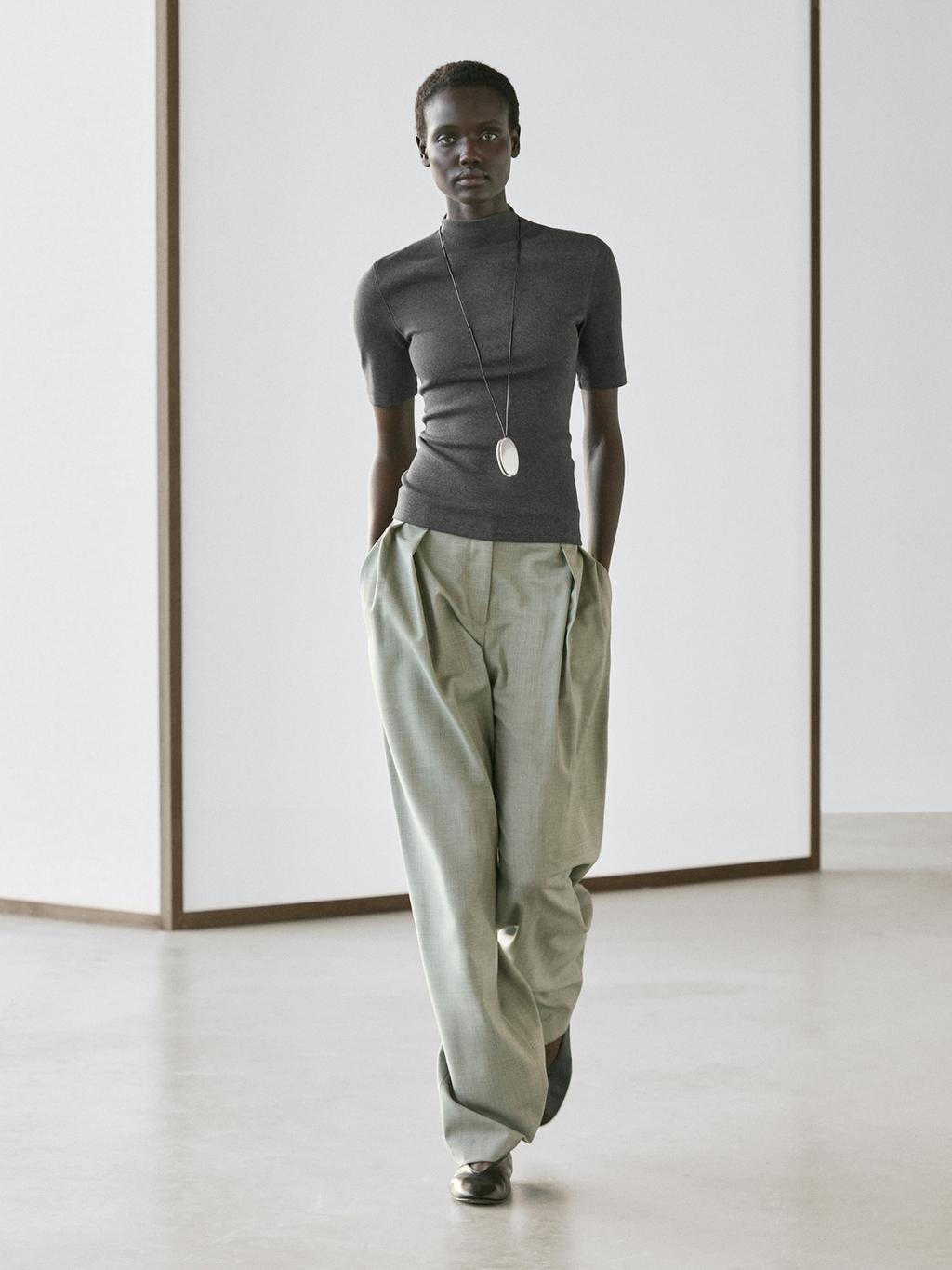 Camiseta manga corta mezcla algodón · Gris Antracita · Camiseta ...