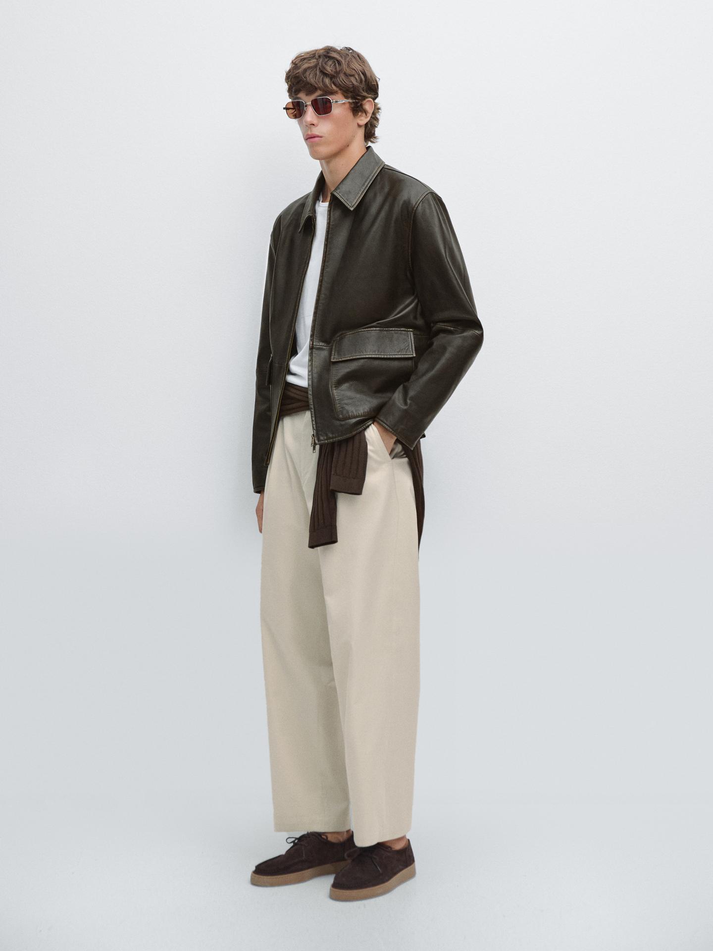 Men's Leather Jackets - Massimo Dutti - PH