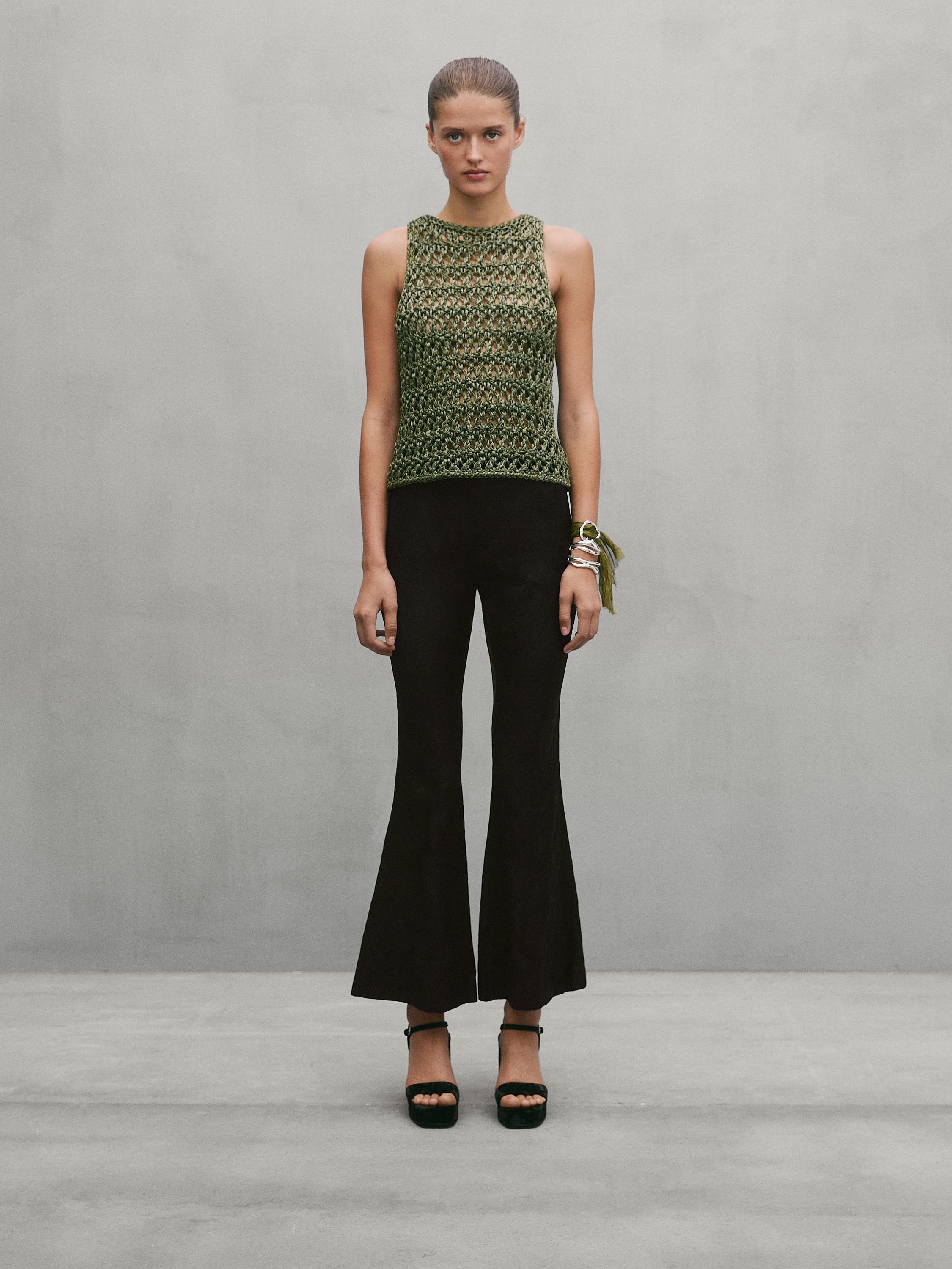 Cutwork cotton blend top - Studio · Green · Sweaters And Cardigans ...