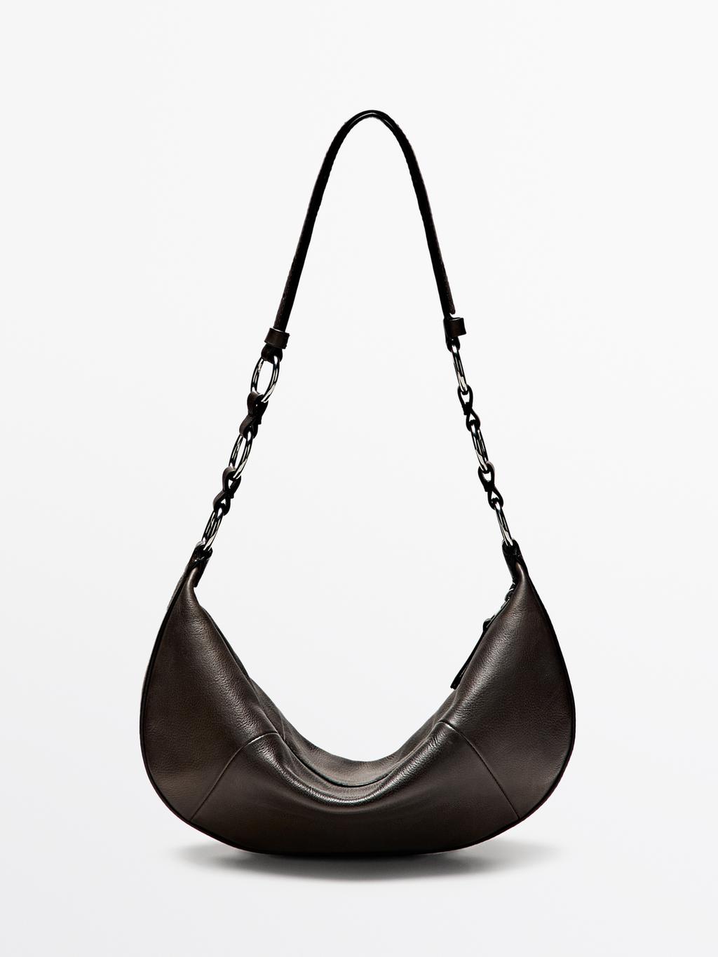 Bolso pequeño piel napa · Marrón · Bolsas Y Mochilas | Massimo Dutti