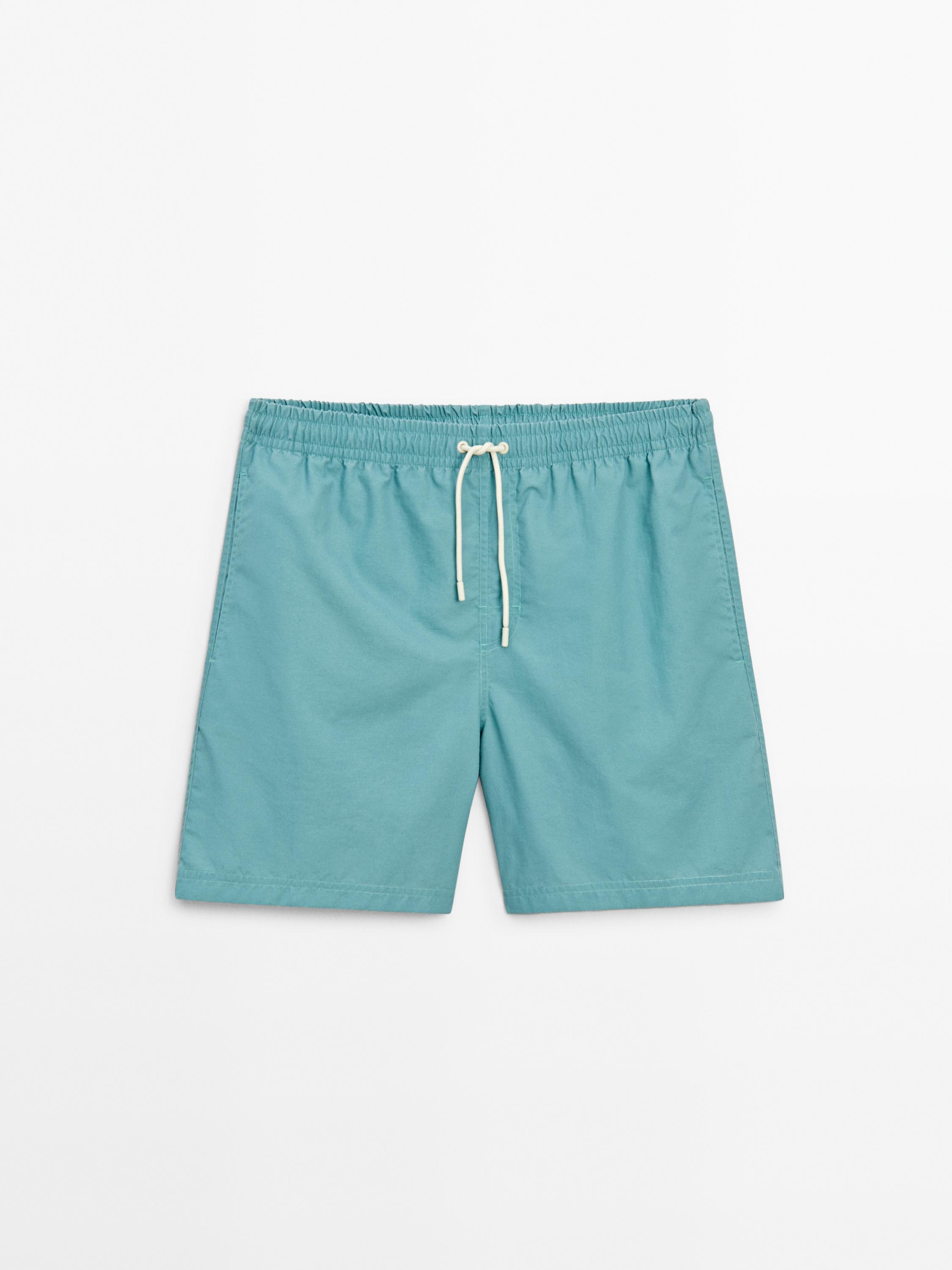 Plain pigment swimming trunks · Turquoise · Swimwear | Massimo Dutti
