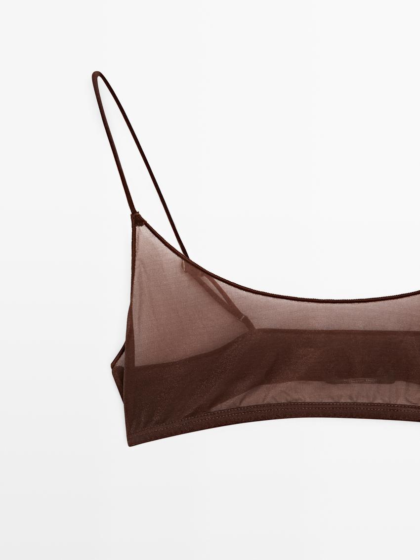 Semi-sheer top with metallic detail · Brown · Waterproof Trench Coat ...